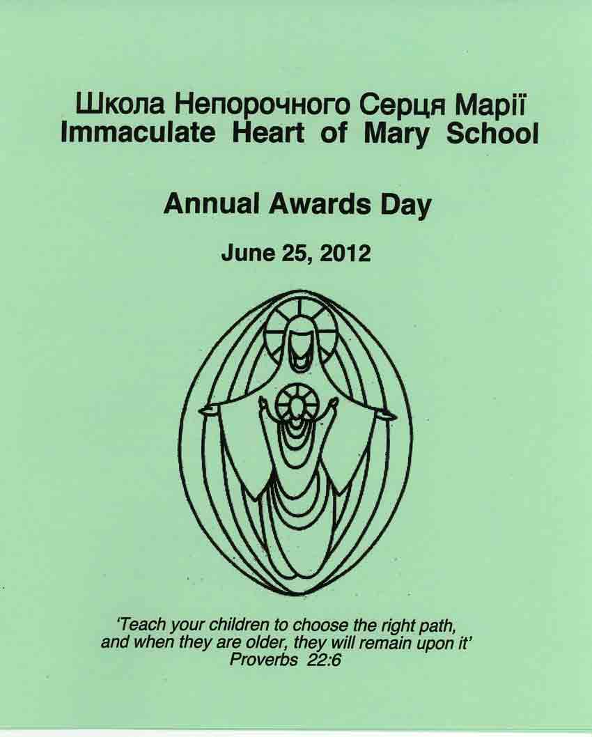 Awards Day Program – Immaculate Heart of Mary School