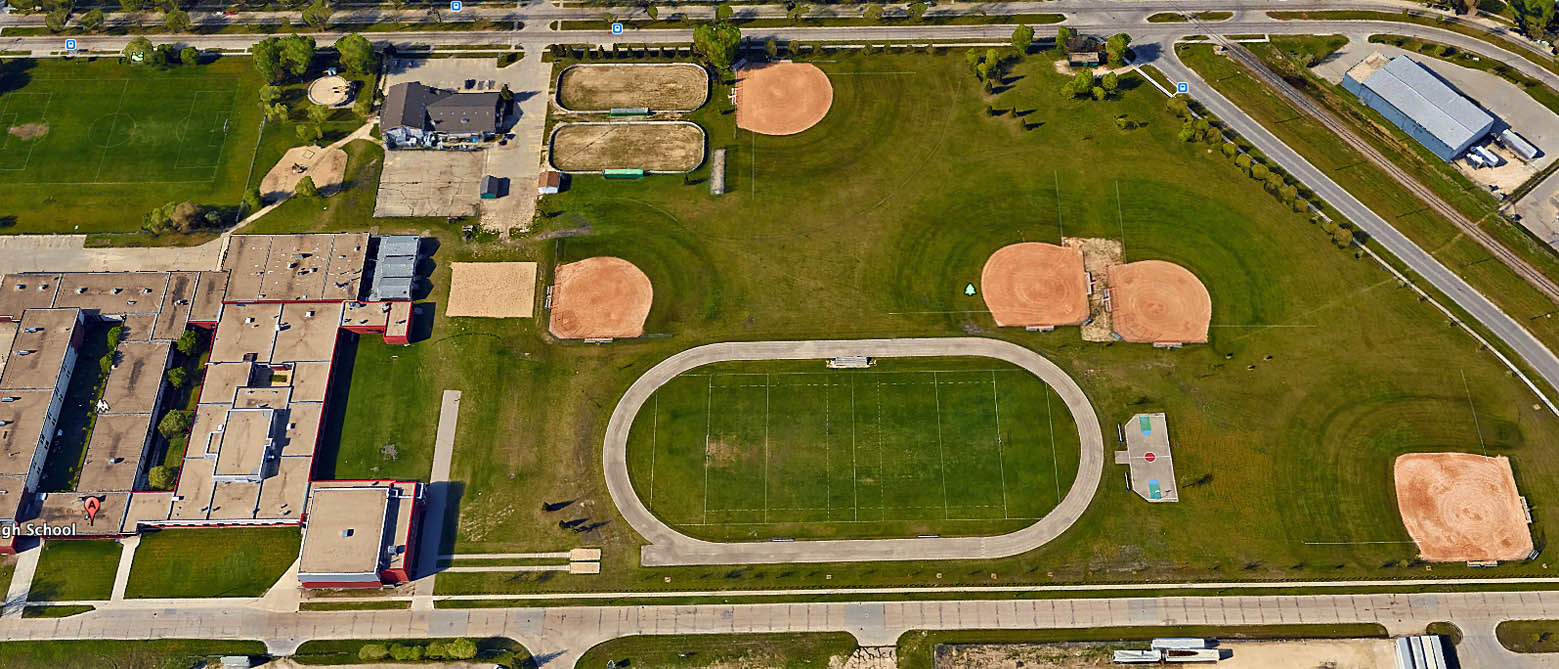 Aerial View of the Track at Sisler High School – Immaculate Heart of ...