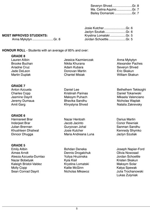 The 2018 Awards Day Program – Immaculate Heart of Mary School